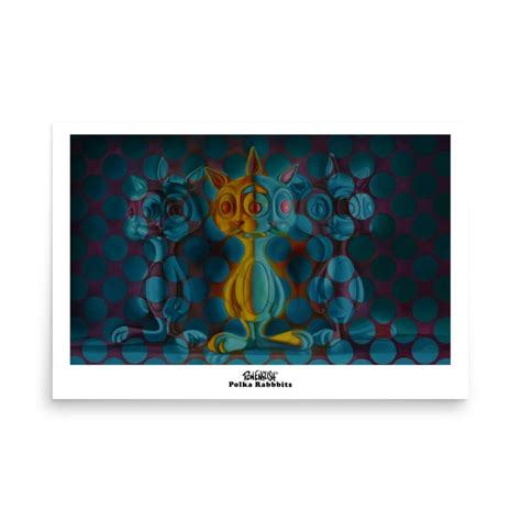 Poster Polka Rabbbits By Ron English Etsy