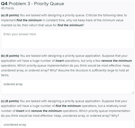 Solved Q Problem Priority Queue Points A Chegg Com