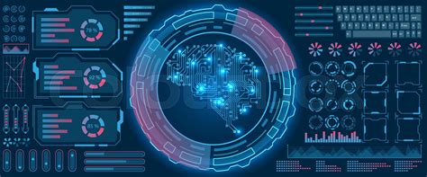abstract hud ui interface virtual screen futuristic hi tech background