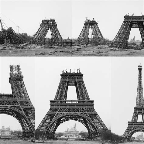 Old Historical Photos Construction Of The Eiffel Tower From 1887 To