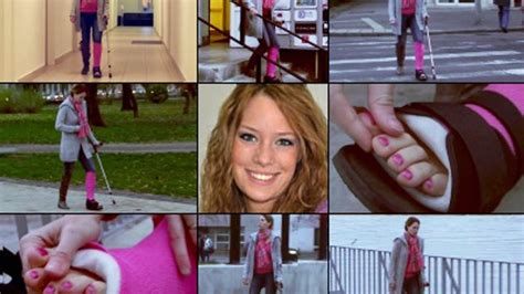 Britney Term Llc Gimp Down To The Promenade With Cane And Cast Boot