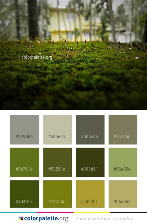 Green Vegetation Grass Color Palette