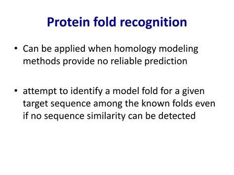 Protein Fold Recognition And Abinitio Modeling Pptx