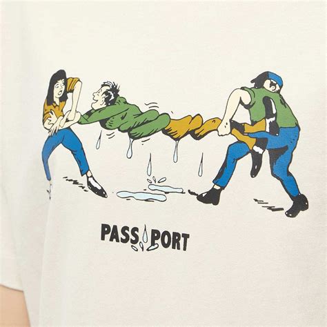 Pass~port Mens Squeeze T Shirt In Natural Pass~port