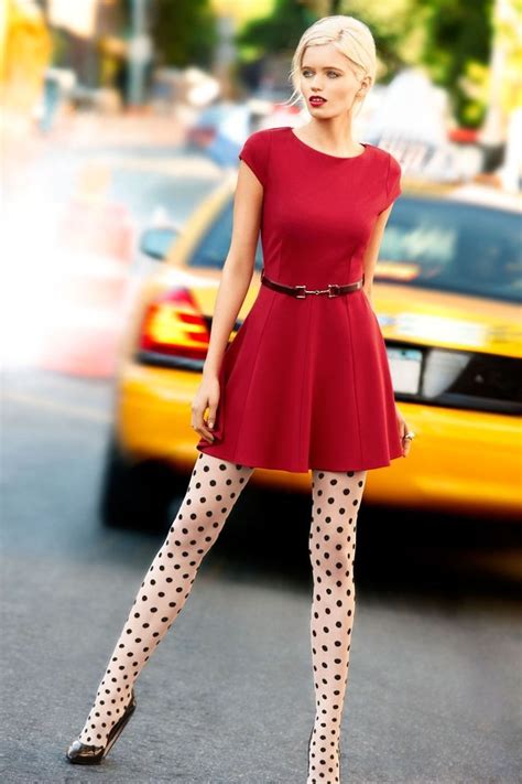 Crown Ggg Little Red Dress Polka Dot Tights Polka Dots Outfit