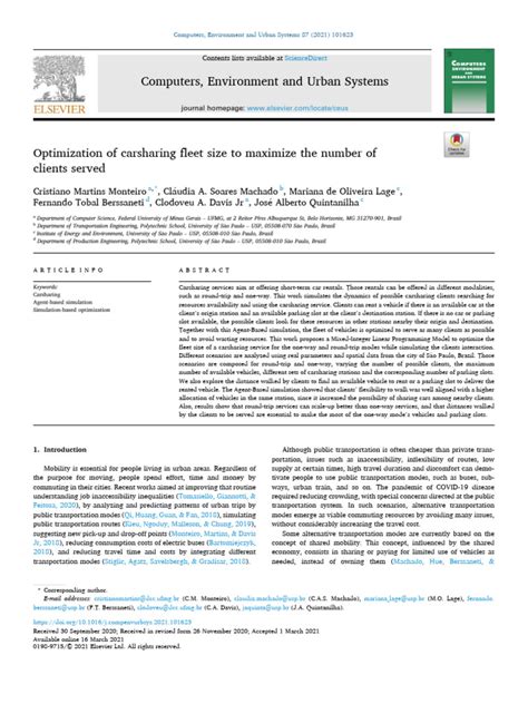 Optimization Of Carsharing Fleet Size To Maximize The Number Of Clients