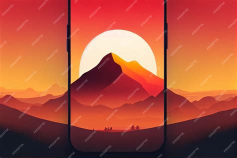 Premium Photo Beautiful Lanscape Wallpaper Illustrator Of Phone Wallpaper