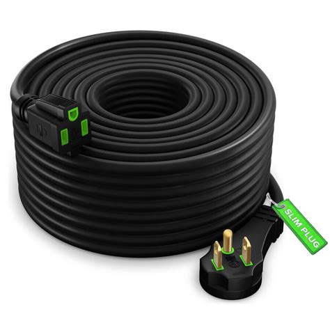 Maximm Flat Plug Extension Cord 50 Ft With Slim Space Saving Plug