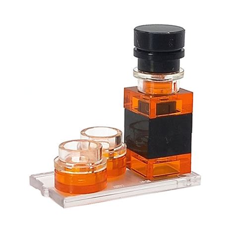 Models Built Of Lego® Bricks Moc Bottle And Glasses Drinks For The