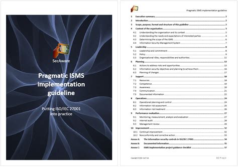 Isms Implementation Project Guidance Checklist