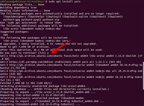 how to install yarn on ubuntu 20 04 linuxways
