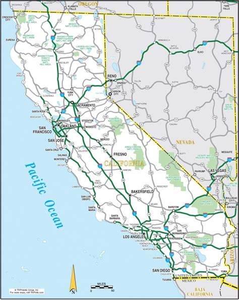 Nevada And California Map