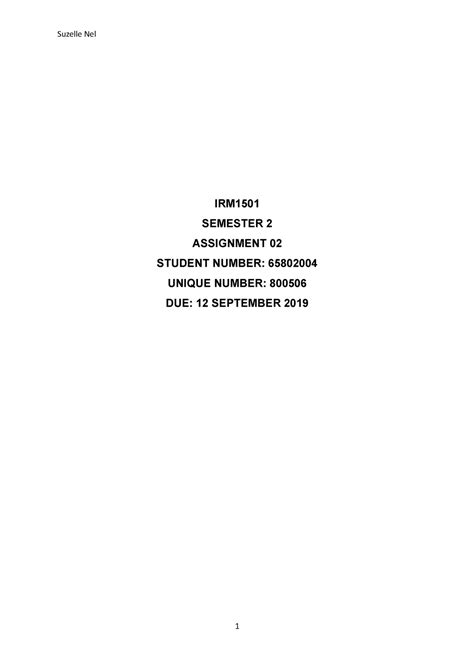 How To Do Assigments 1st Years Irm Semester Assignment