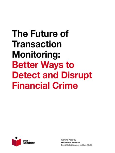 Swift Institute 2020 001 Aml Fraud Detection Summary Redhead May2021