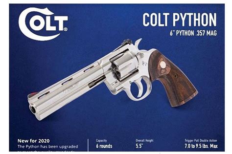 Colt Python Terrific Satin Nickel Colt Python 1983 Legacy