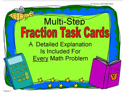 Multi Step Fraction Word Problems Literacy And Math Ideas