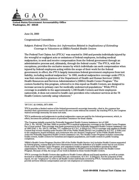 Federal Tort Claims Act Information Related To Implications Of