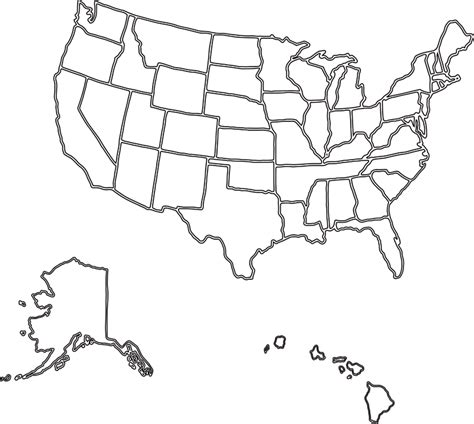 Usa Map Blank Color