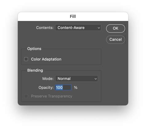 solved expand and content aware fill functions are no adobe