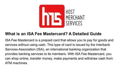Ppt What Is An Isa Fee Mastercard A Detailed Guide Powerpoint