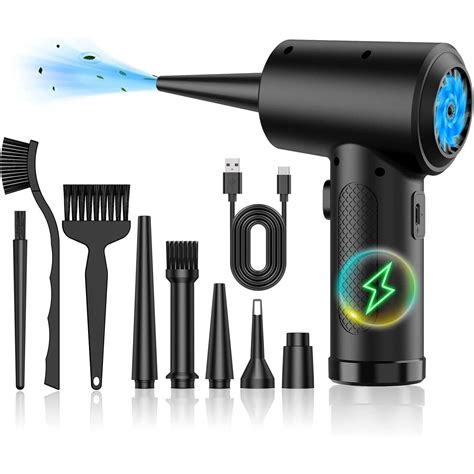 Dispozitiv Electric Tip Pistol Suflu Aer Comprimat Acumulator 6000mah Putere 68w 51000 Rpm