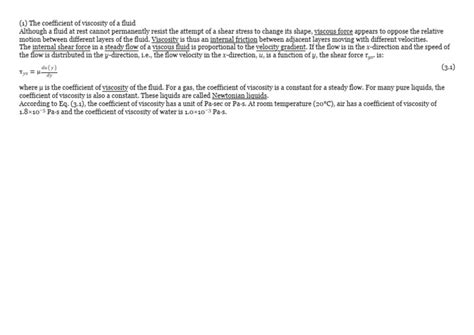 Understanding Fluid Viscosity Coefficient Pdf