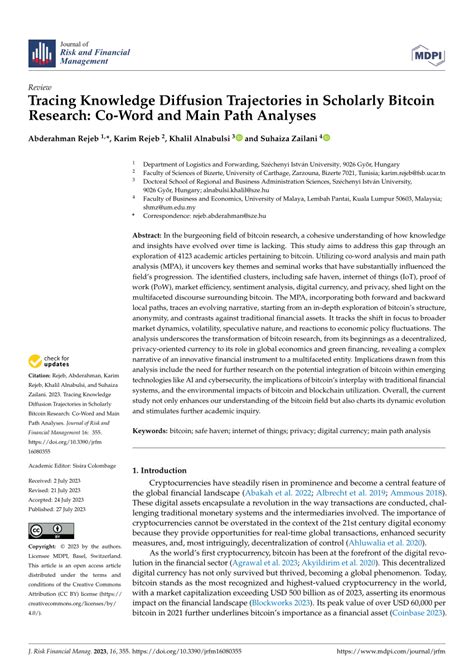 Pdf Tracing Knowledge Diffusion Trajectories In Scholarly Bitcoin