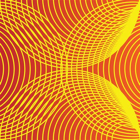 Yellow Circle Overlap Layer Art Pattern Red Background 16157271 Vector