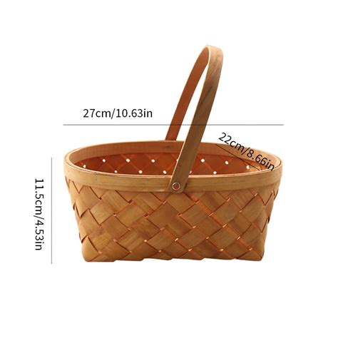 Fruit Bread Basketwood Chip Picnic Basket With One Handlewooden