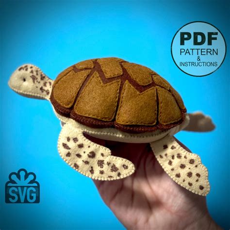 Turtle Sewing Pattern Pdf And Svg Ocean Animals Pattern Sea Turtle