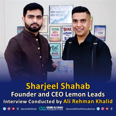 Qasim Ali Shah Foundation On Linkedin Sharjeel Shahab Founder And Ceo