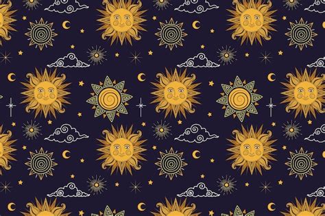 Celestial Sun And Moon Desktop Wallpaper