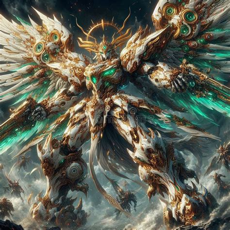 Ai Generated Image Majestic Guardian Eternal Cosmic Protector Stock