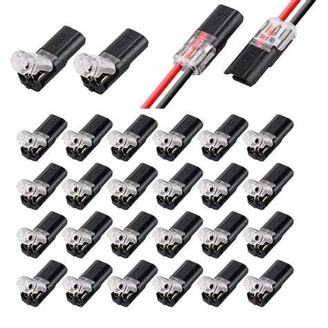 Serplex® 24pcs 2 Pin Cable Connector For 18 24awg Wires 2 Way