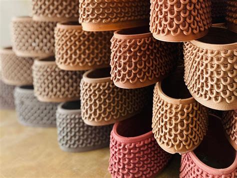 A Wall Of 3d Printed Ceramic Bricks