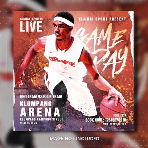 Premium Psd A Poster For Game Day Showing A Player In A White Uniform
