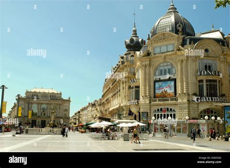 The Ornate Architecture Of Downtown Montpellier Is Seen In The Opera