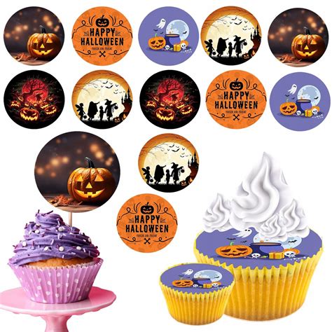 OpŁatek Na Babeczki Muffinki Zestaw Na Urodziny 12szt Halloween Dynie World Case