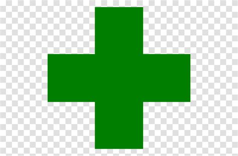 Green Cross For Safety Vector Logo First Aid Label Bandage