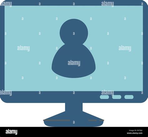 Monitor Computer With User Avatar Stock Vector Image And Art Alamy