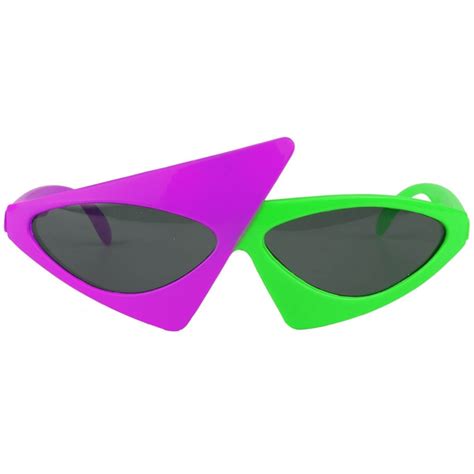 Fashion Men Eye Glasses Hip Hop Green And Purple Funny Asymmetric