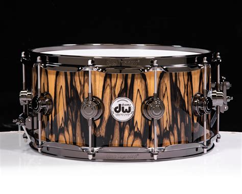 Dw Collectors Series Royal Ebony 6 5x14 Snare Natural High Gloss 2