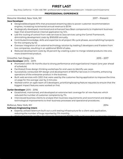 Discover The Best Resume Format For Java Developer Tips For Crafting