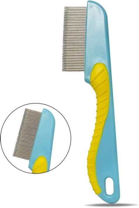 Metal Fine Tooth Nit Comb With Long Handle Professional Head Lice Comb