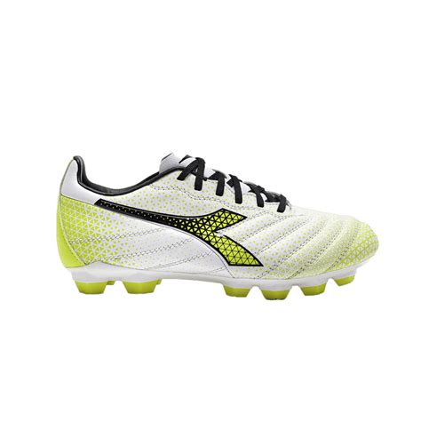 Diadora Brasil Elite Gr Lt Lpu Youth Firm Ground Boots Whiteblackyel