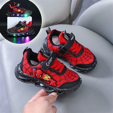 Spiderman Kinderschuhe Neue Sneakers Für Jungen Mit Lichtern Neue
