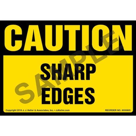 3 X 5 Caution When Opening With Sharp Edges Labels 500 Per Roll
