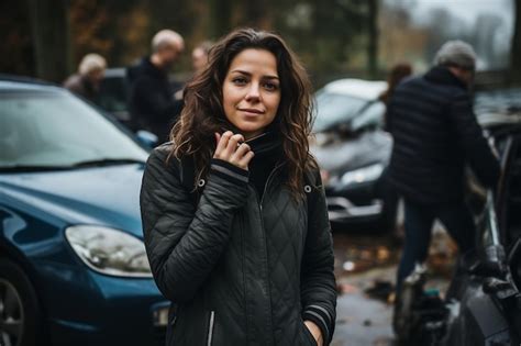 Premium Ai Image Motorist Reporting Accident For Coverage Generative Ai