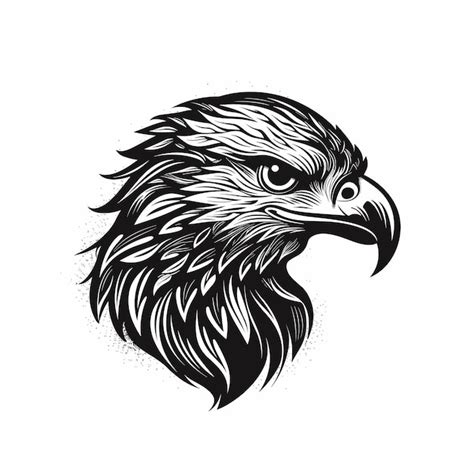 Premium Vector Simple Eagle Logo Design Black And White Logo Template