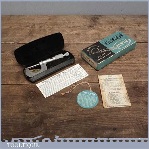 Boxed Vintage Moore And Wright Micrometer Imperial And Metric Tooltique